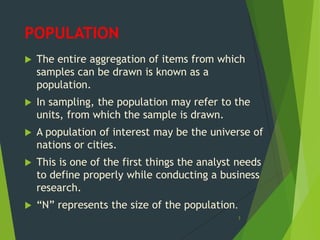 Population & sample lecture | PPTX