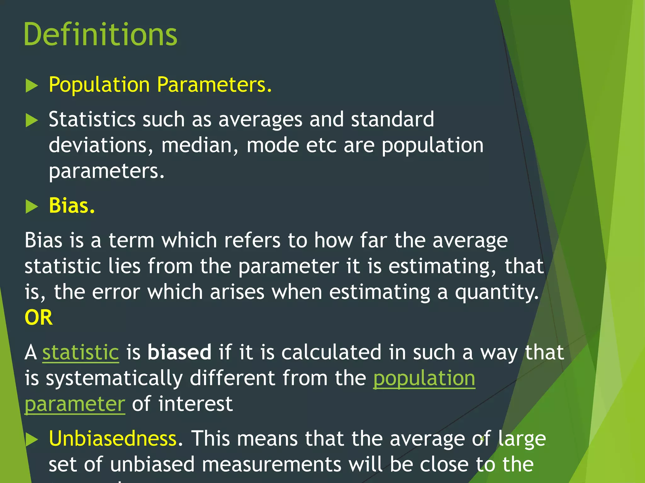 Population & sample lecture 04 | PPTX