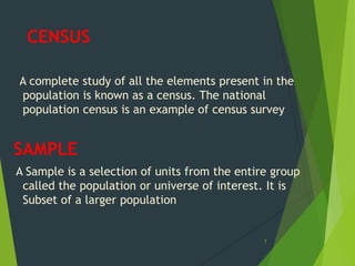 Population & sample lecture 04 | PPTX