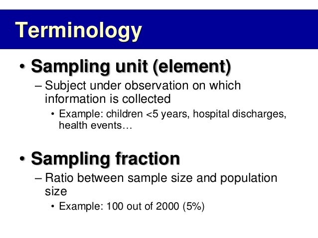 Population sampling RSS6 2014