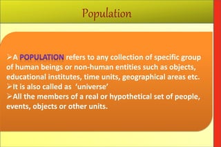 Population & Sampling by Dr. Neha Deo | PPTX | Science