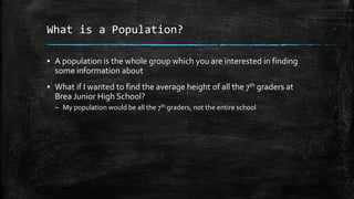 Populations and Samples | PPTX | Education