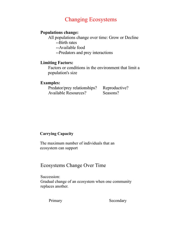 Populations and Ecosystems | PDF