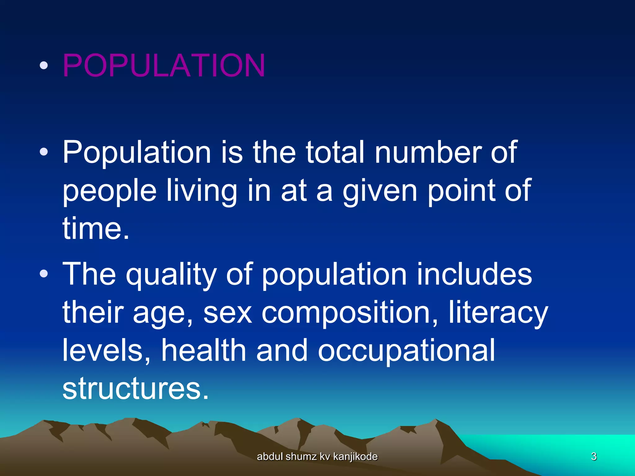 Population, size & growth, class 9 cbse | PDF