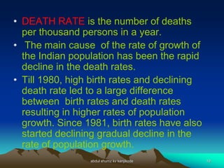 Population, size & growth, class 9 cbse | PDF