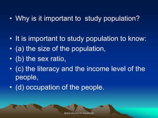 Population, size & growth, class 9 cbse | PDF