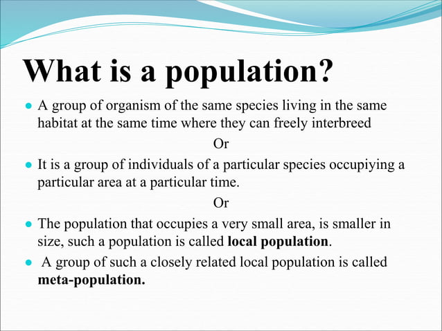 Population structures | PPTX | Geology | Science