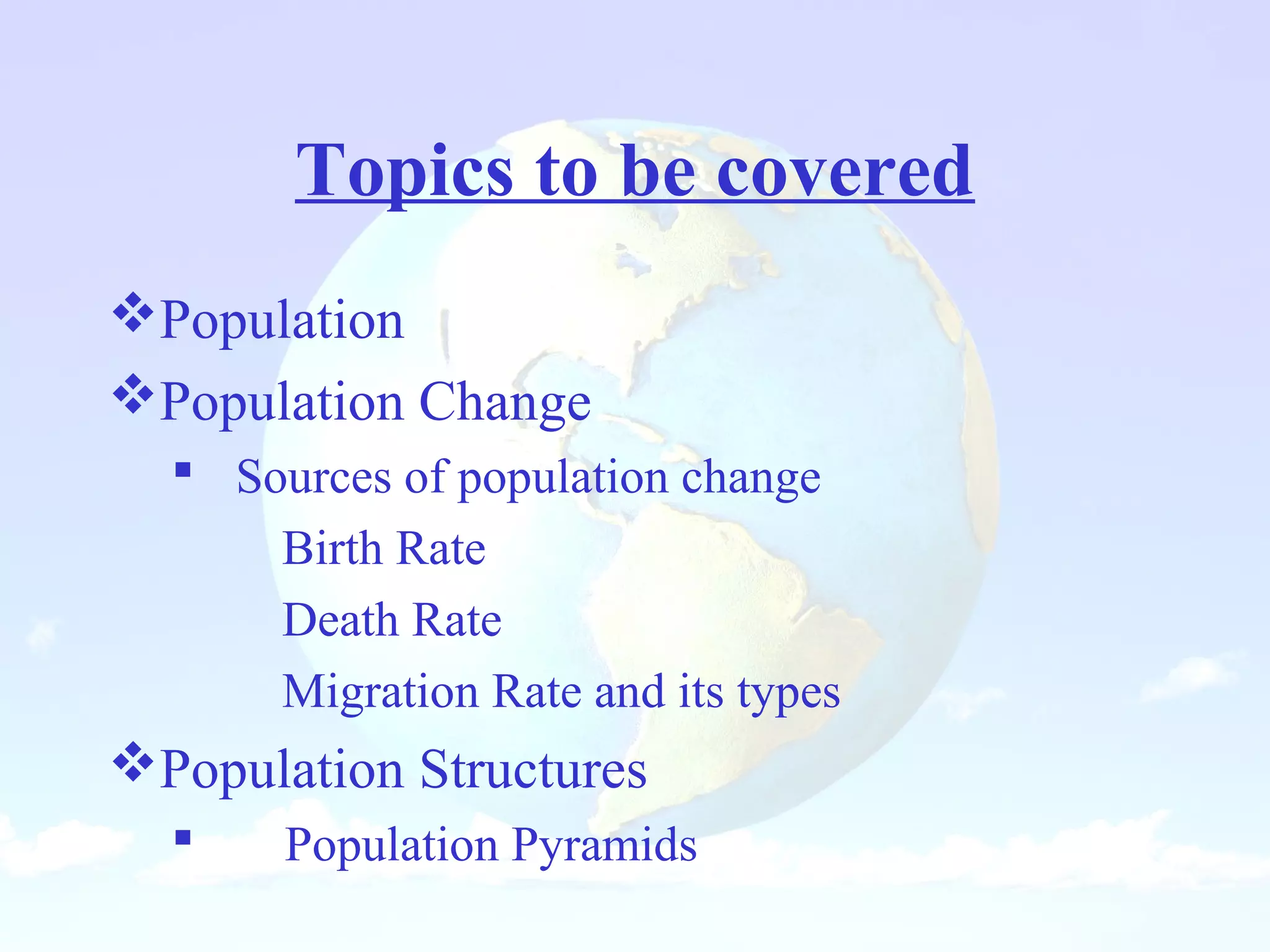 Population Structure, Movements and Concentration | PPT