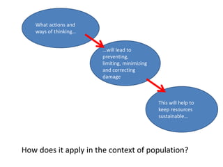 CAMBRIDGE AS GEOGRAPHY - POPULATION SUSTAINABILITY | PPT