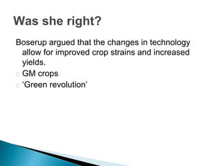 Population theories - Malthus and Boserup | PPTX