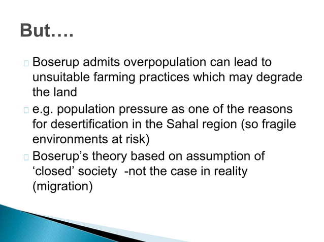 Population theories - Malthus and Boserup | PPTX