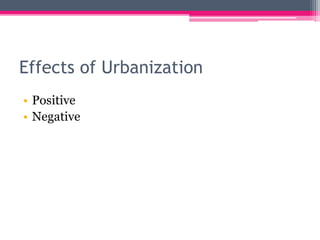 Population urbanization | PPT