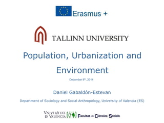 Population, urbanization and environment | PPTX