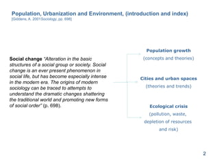 Population, urbanization and environment | PPTX