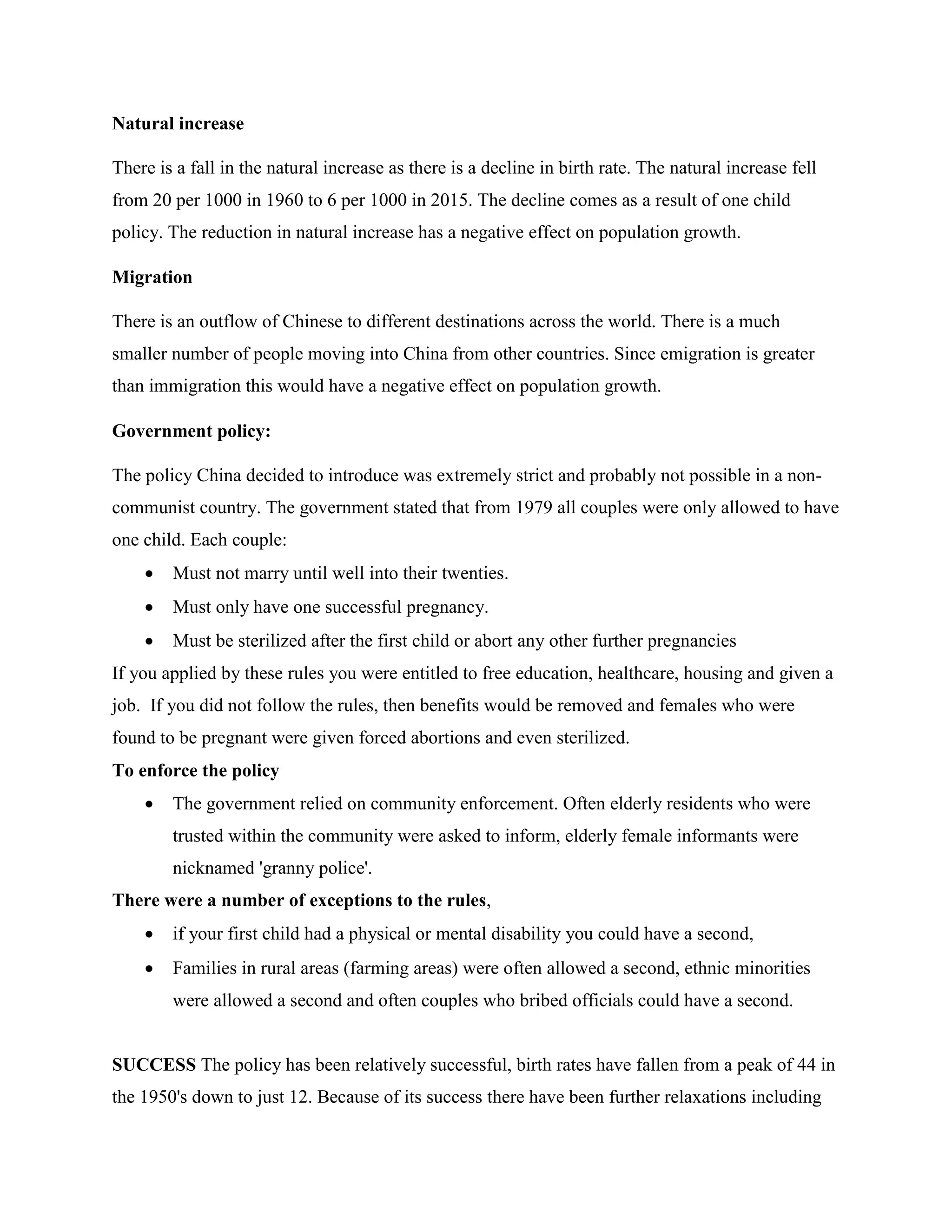 CSEC Human Geography- Population , Urbanization and Migration | PDF