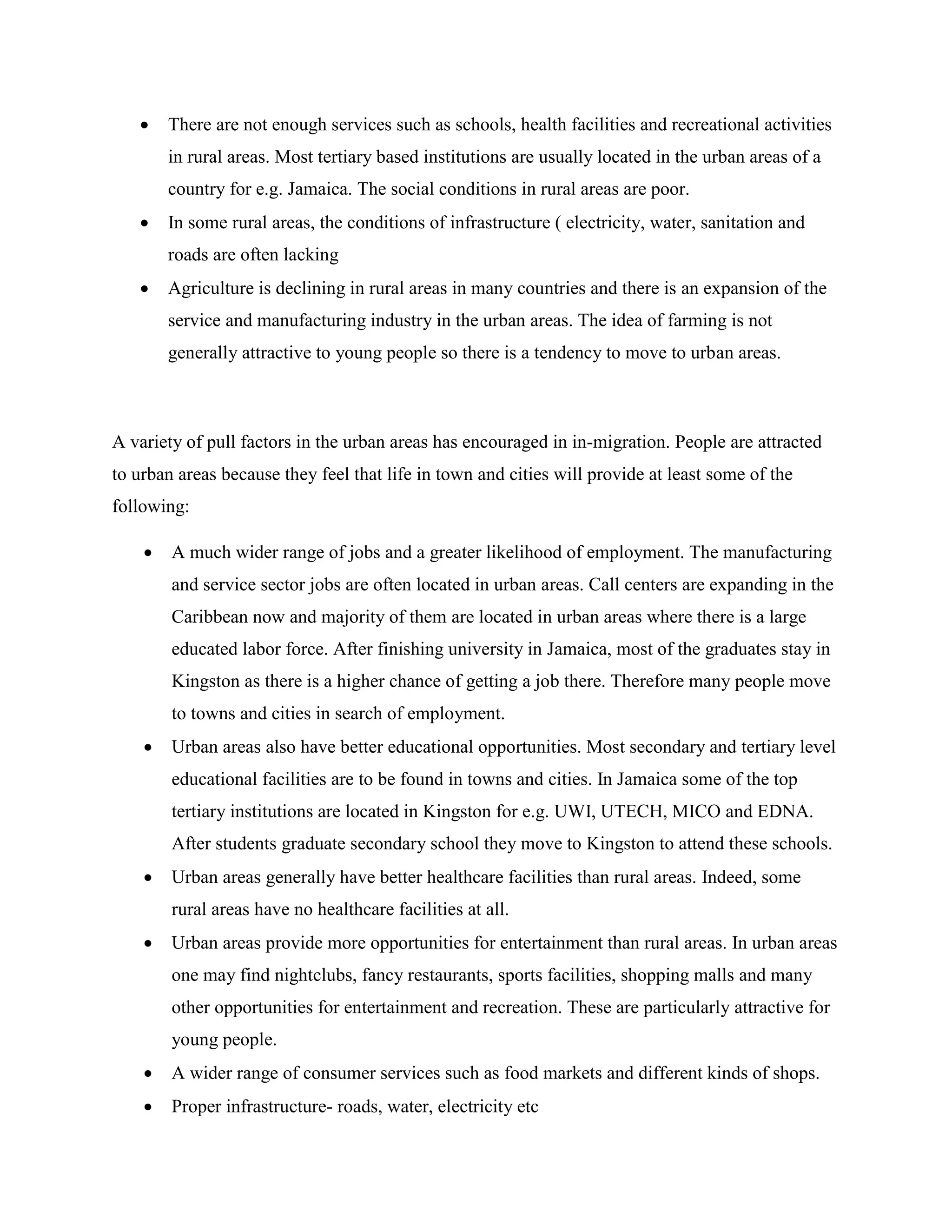 CSEC Human Geography- Population , Urbanization and Migration | PDF