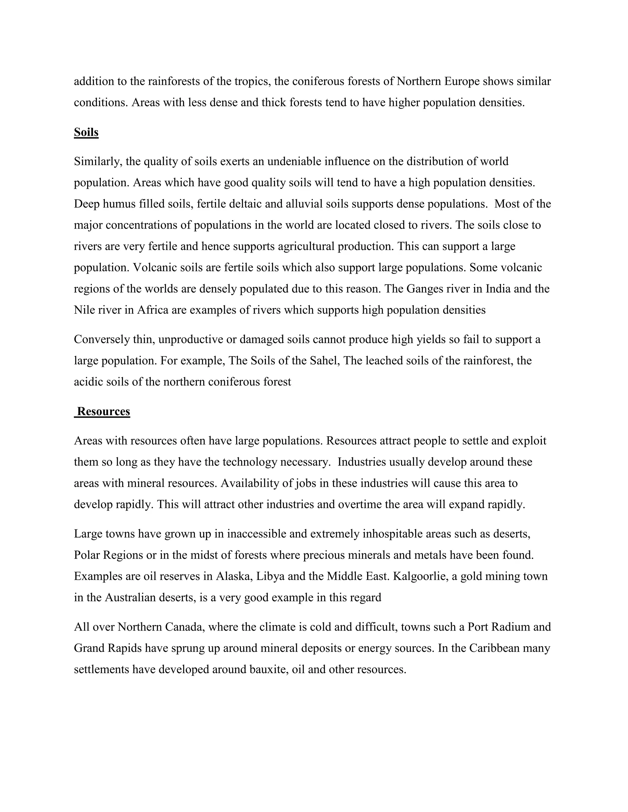 CSEC Human Geography- Population , Urbanization and Migration | PDF