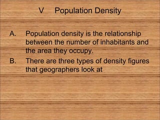 Population (world geog unit 4) | PPT