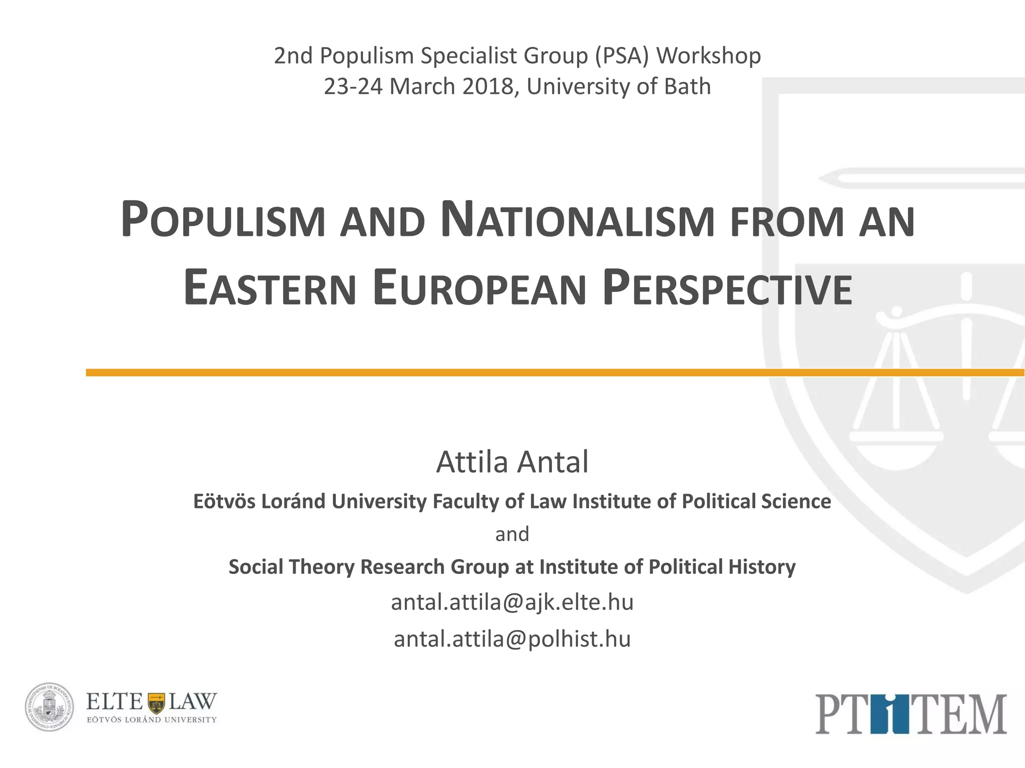 Populism and Nationalism from an Eastern European Perspective | PDF