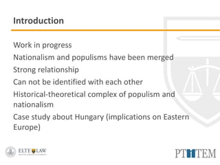 Populism and Nationalism from an Eastern European Perspective | PDF