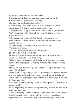 Populists Elections of 1892 and 1896Presentation of this progra.docx