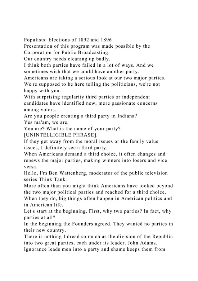 Populists Elections of 1892 and 1896Presentation of this progra.docx