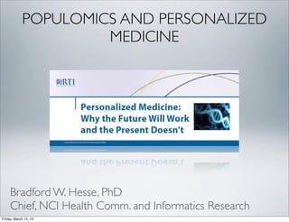 Populomics, personalized medicine | PDF
