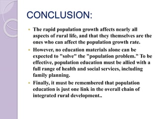 Popultion education | PPTX