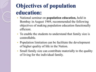 Popultion education | PPTX
