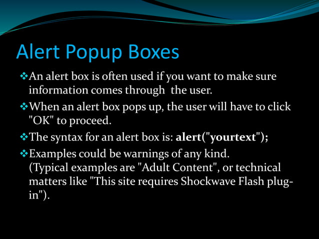 Popup boxes | PPTX