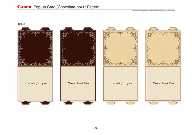 Pop Up Chocolate Box E A4 | PPT