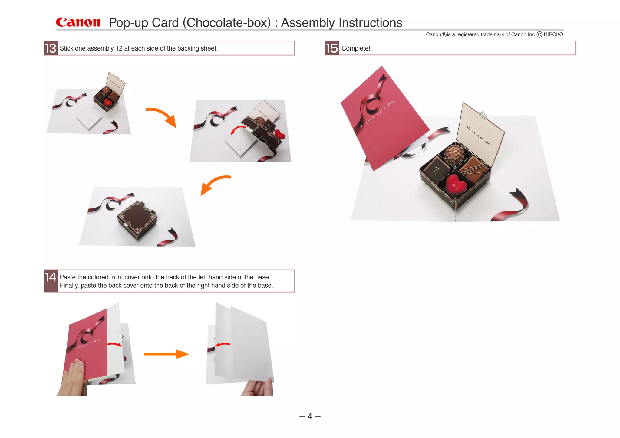 Pop Up Chocolate Box I E A4 | PDF