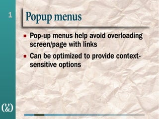 Pop-Up Menus in PDF (with FrameMaker-to-Acrobat TimeSavers + Navigation Assistant) | PDF