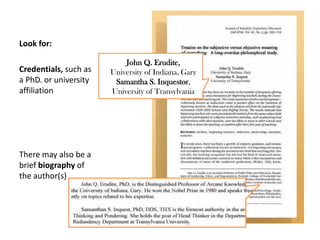 Popular & Scholarly Articles | PPTX