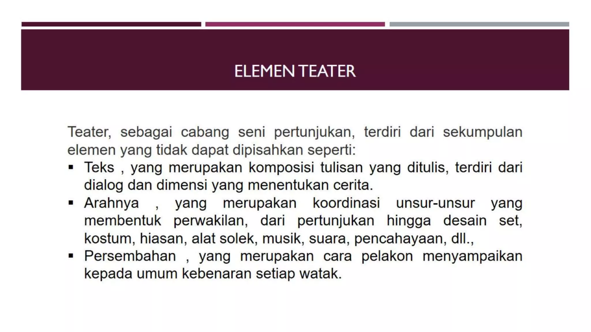 Teater Dalam Seni Persembahan | PPT