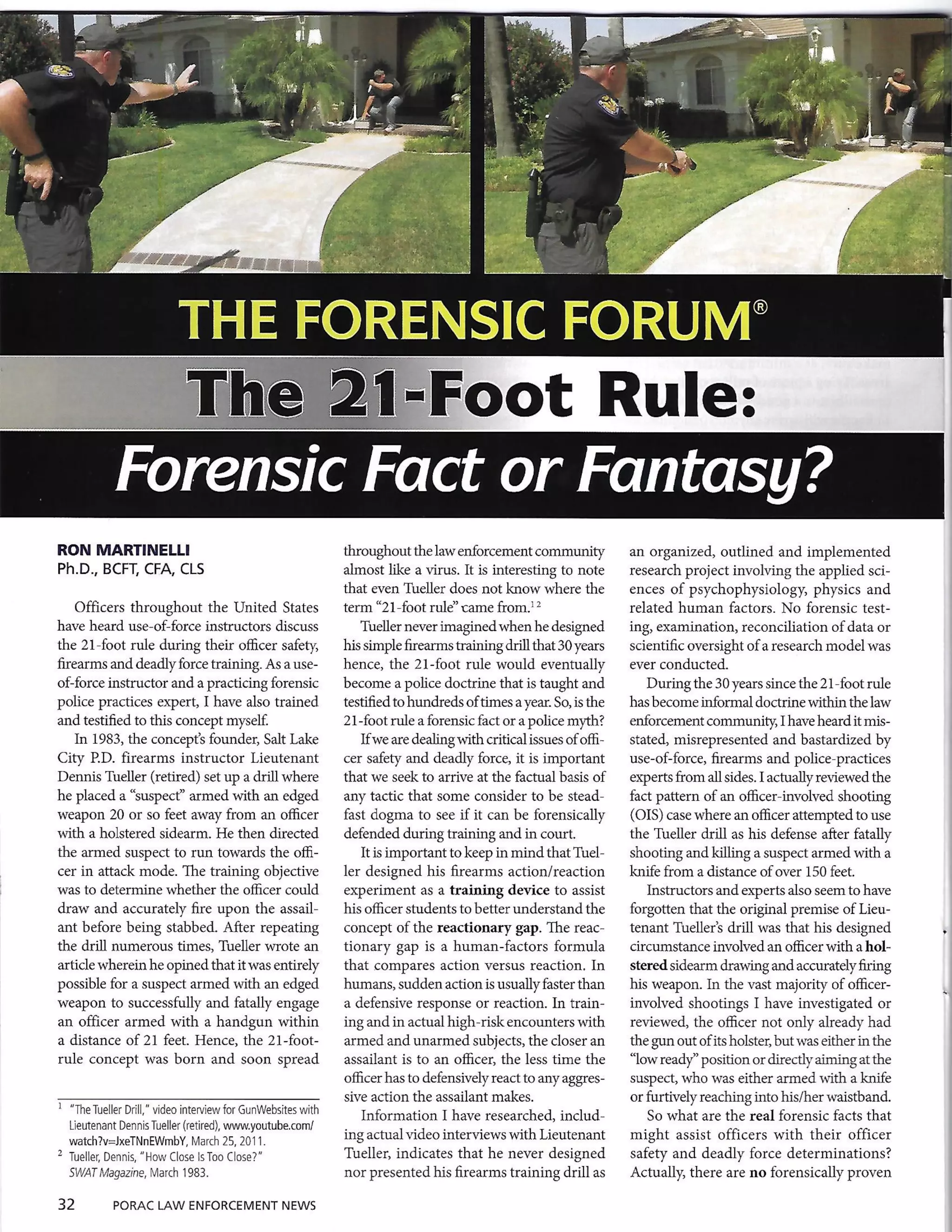 21 Foot Rule- Fact or Fiction? PORAC | PDF