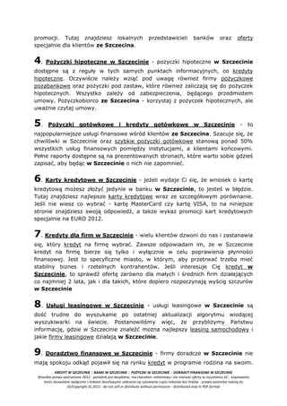 Poradnik kredyty w Szczecinie | PDF