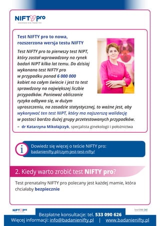 Informacje o badaniu NIFTY pro | PDF