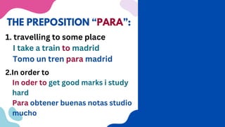 learn por and para in spanish in 10 minutes | PDF