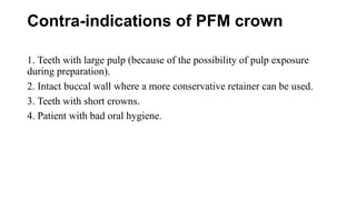 Porcelain Fused to Metal Crown in prosthodontics.pptx