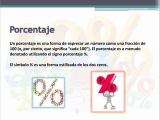 Porcentaje y gráficas | PPTX