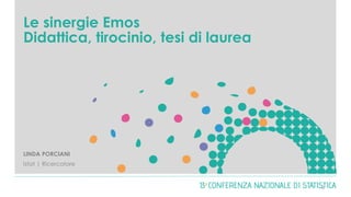 Linda Porciani, Le sinergie Emos Didattica, tirocinio, tesi di laurea | PDF