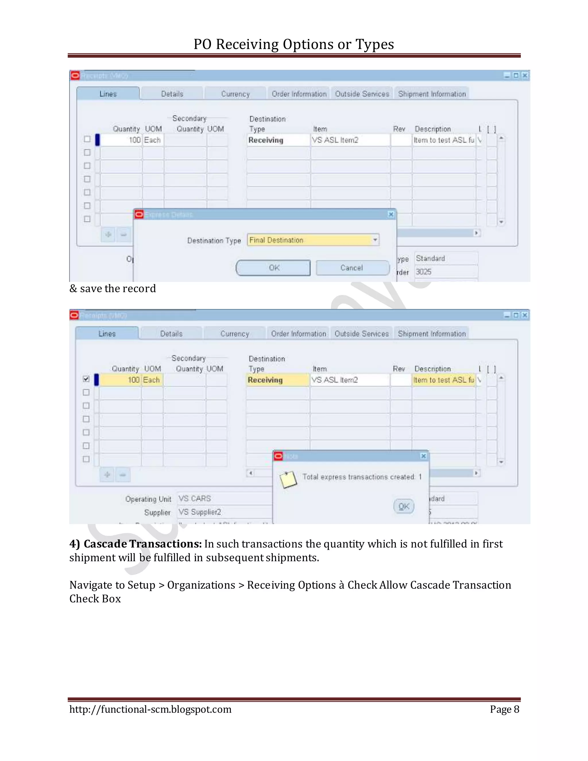 Purchase (PO) Receiving Options or Types | PDF | Free download