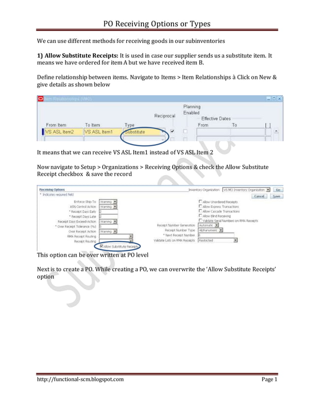 Purchase (PO) Receiving Options or Types | PDF