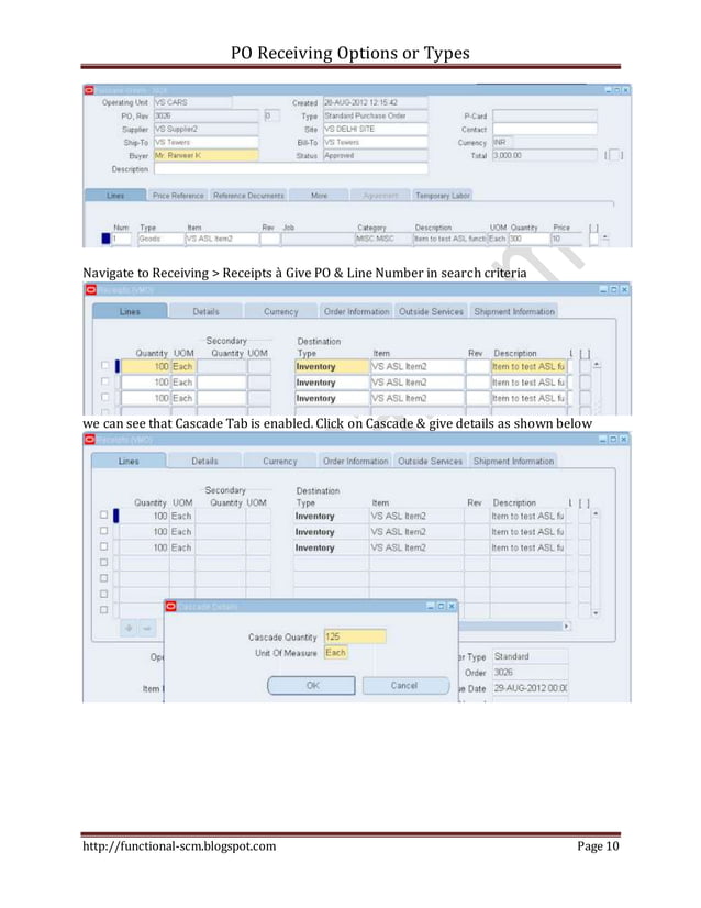 Purchase (PO) Receiving Options or Types | PDF
