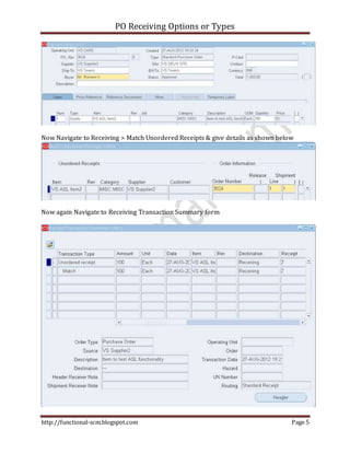 Purchase (PO) Receiving Options or Types | DOCX