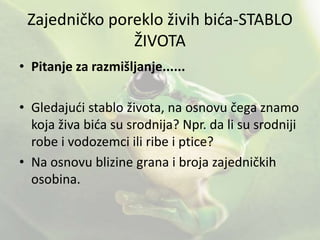 Poreklo zivota na Zemlji. Dokazi evolucije. | PPTX