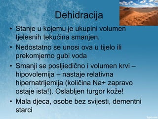 Poremećaji prometa vode i elektrolita | PDF