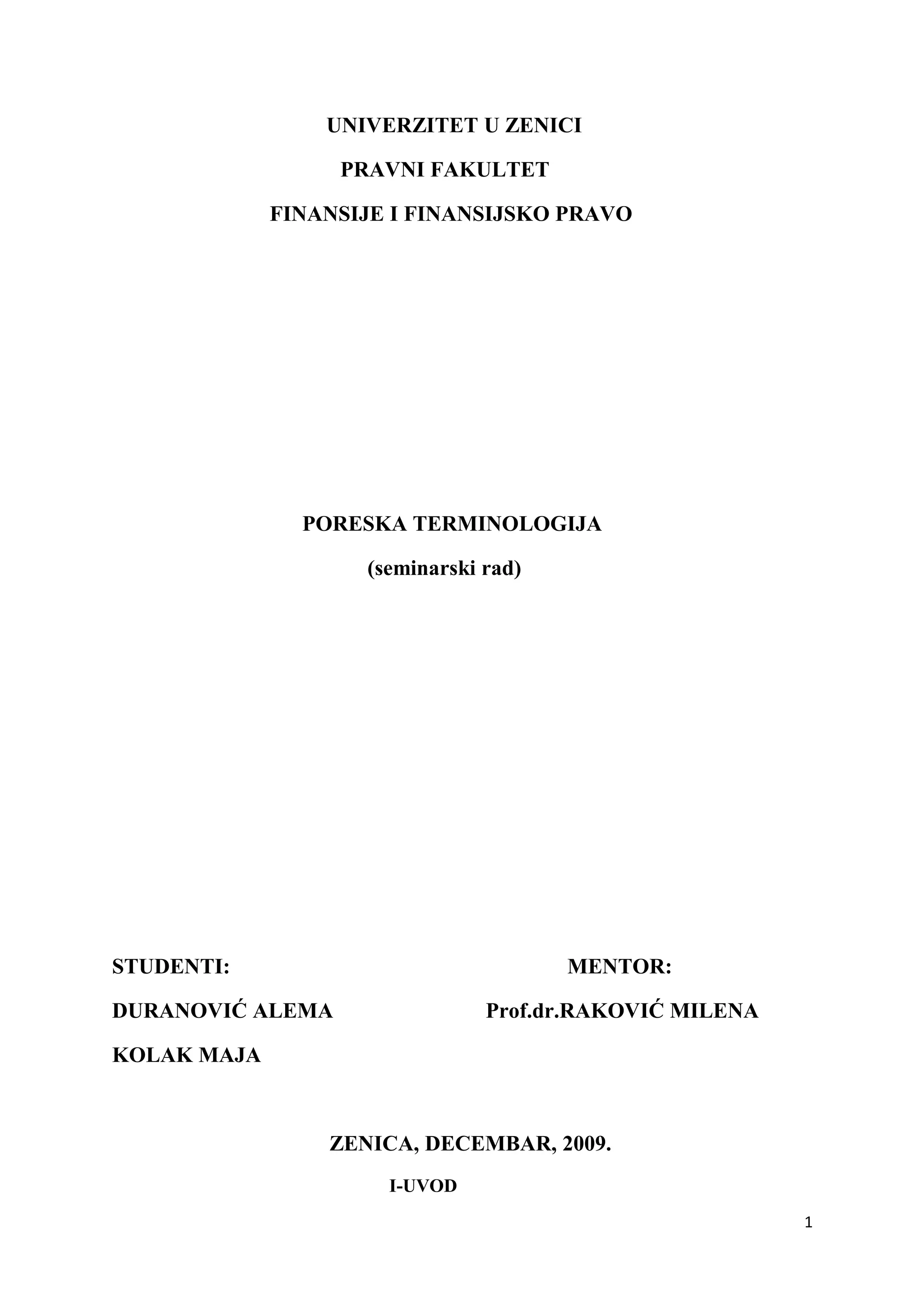 Poreska terminologija ij | DOC