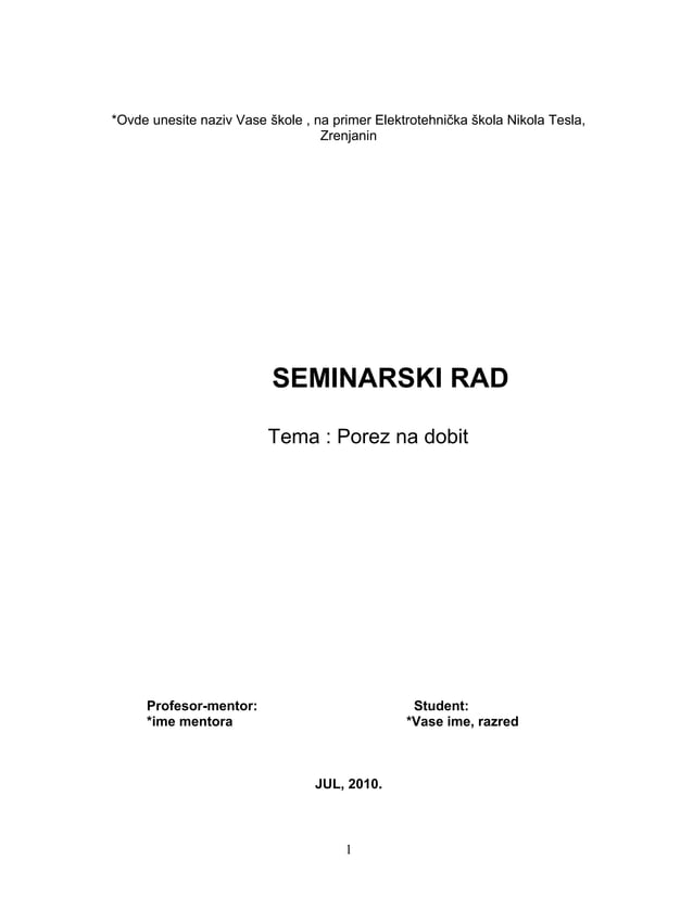 Porez na dobit ij | PDF